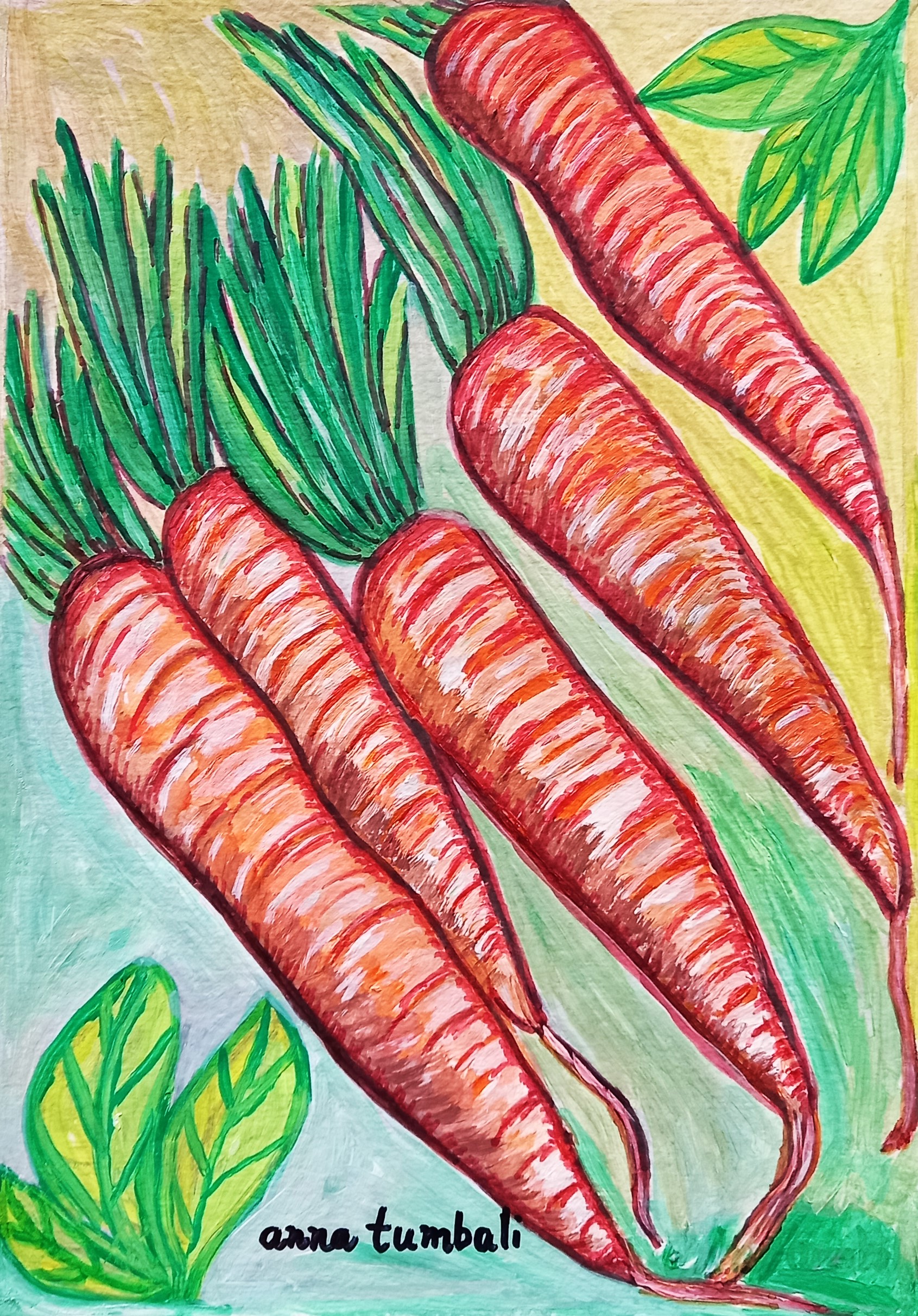 Carrots Are Meant to Be - Fruits and Vegetables Art Painting ...